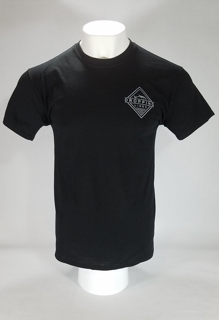 Dropping Lines - Black - Logo T-Shirt
